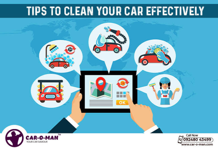 Tips To Clean Your Car Effectively - CAR-O-MAN - No.1 Multibrand Car ...